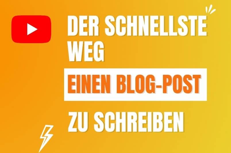 Der schnellste Weg einen Blogpost zu schreiben